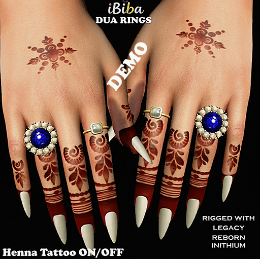 Second Life Marketplace - iBiba-DEMO Dua Rings with Henna